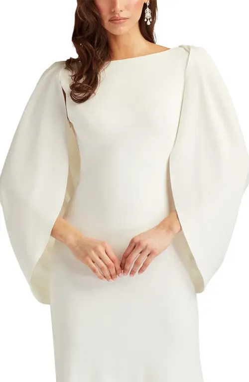 Tadashi Shoji Low Back Crepe Gown