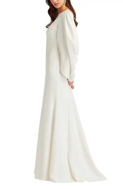 Tadashi Shoji Low Back Crepe Gown
