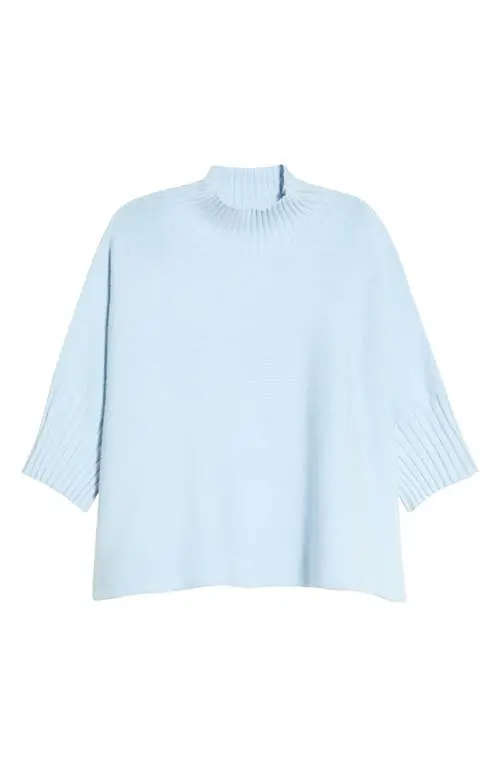 RAIN AND ROSE Crop Turtleneck Sweater - Blue