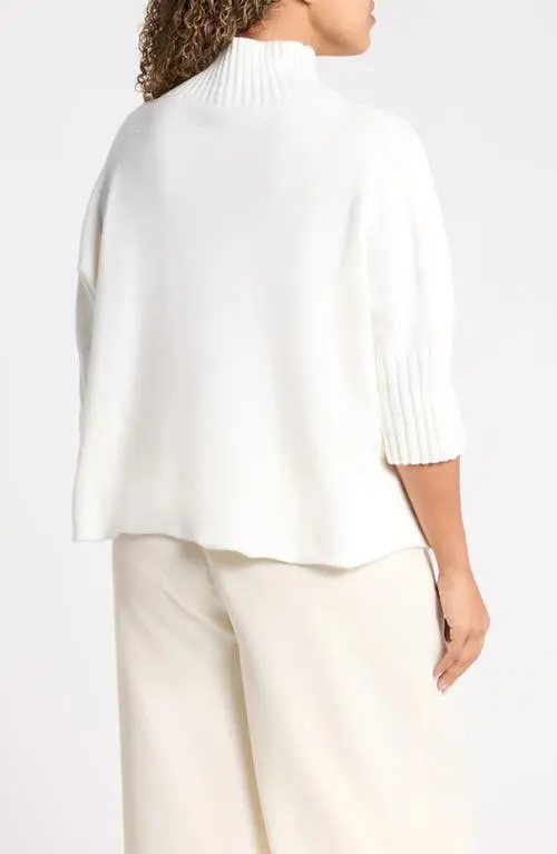 RAIN AND ROSE Fine-gauge Cropped Turtleneck Sweater - Ivory