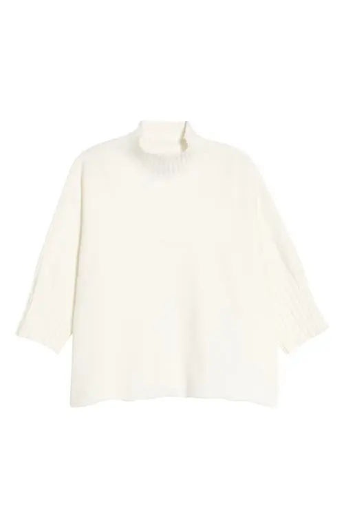 RAIN AND ROSE Fine-gauge Cropped Turtleneck Sweater - Ivory
