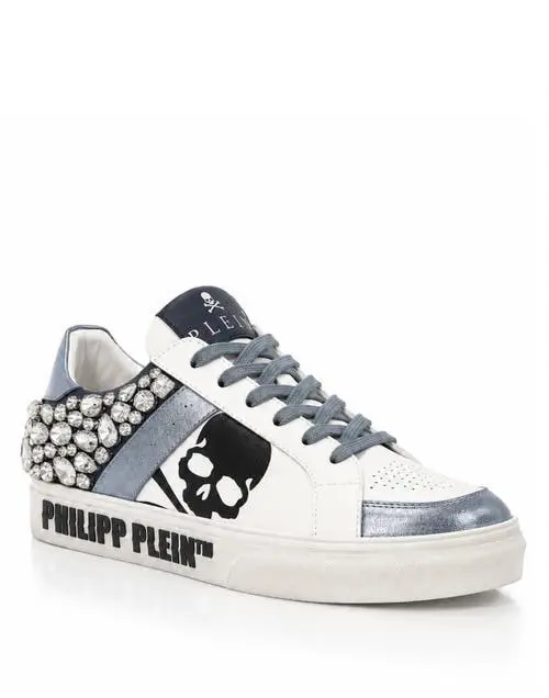 Philipp Plein Low-top Sneakers Skull Stones - Lightblue/darkblue