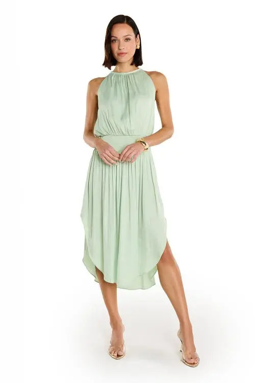 THE NOLI SHOP Emelia Halter Dress - Mint