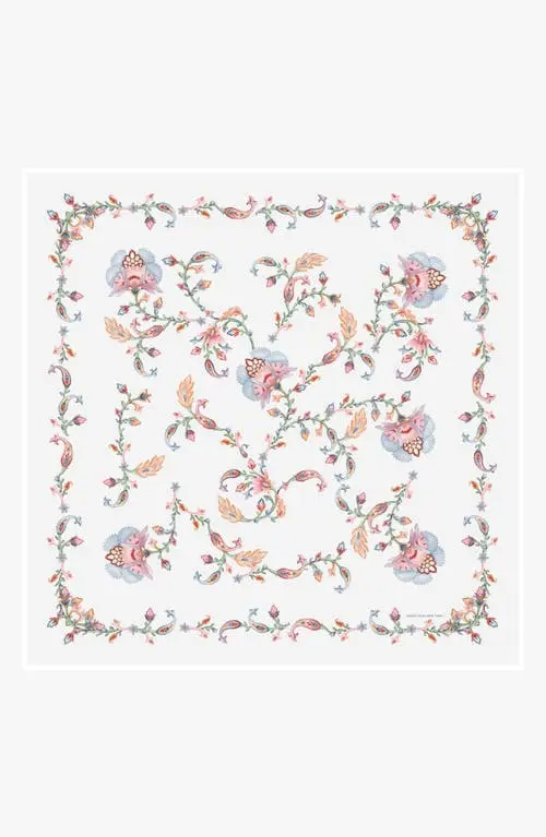 JESSIE ZHAO NEW YORK Dawn Garden Double Sided Silk Scarf - White