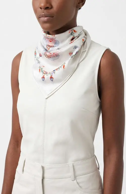 JESSIE ZHAO NEW YORK Dawn Garden Double Sided Silk Scarf - White