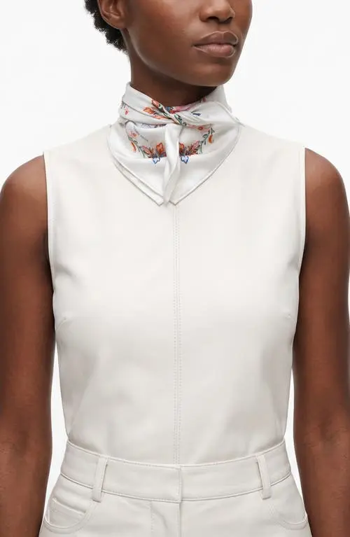 JESSIE ZHAO NEW YORK Dawn Garden Double Sided Silk Scarf - White