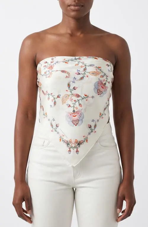 JESSIE ZHAO NEW YORK Dawn Garden Double Sided Silk Scarf - White