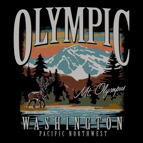 LOST GODS Olympic Deer Short Sleeve Graphic T-shirt
