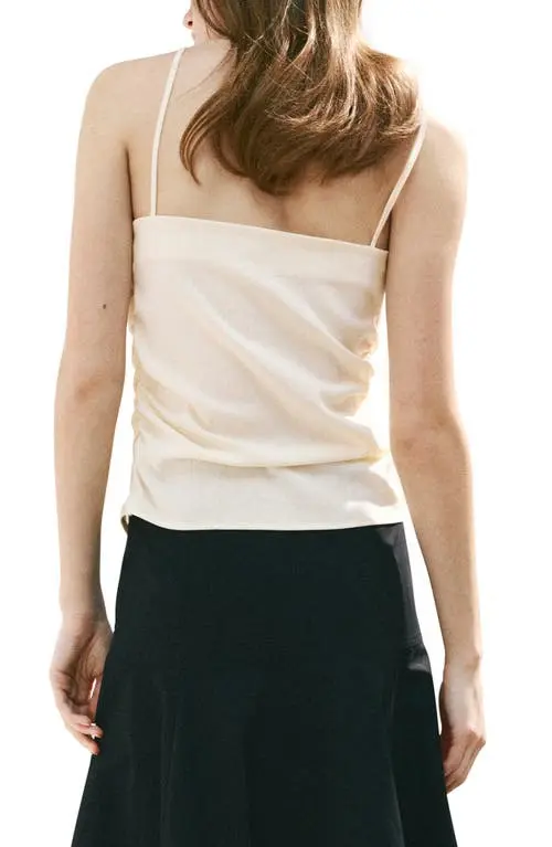 Mango Ruched Square Neck Camisole