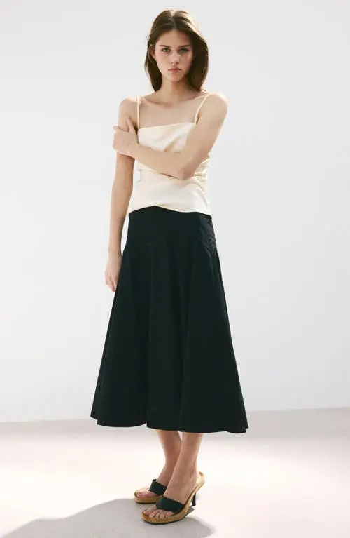 Mango Ruched Square Neck Camisole
