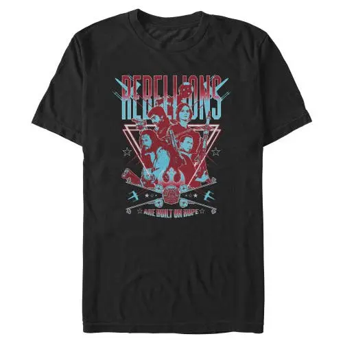 STAR WARS: ROGUE ONE Rebellions Are Built On Hope Short Sleeve Graphic T-shirt - Black