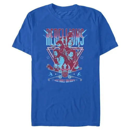 STAR WARS: ROGUE ONE Rebellions Are Built On Hope Short Sleeve Graphic T-shirt - Royal Blue