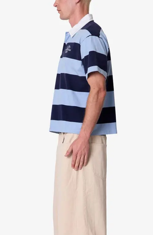 Mnml Big Stripe Short Sleeve Rugby Shirt