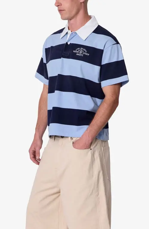 Mnml Big Stripe Short Sleeve Rugby Shirt