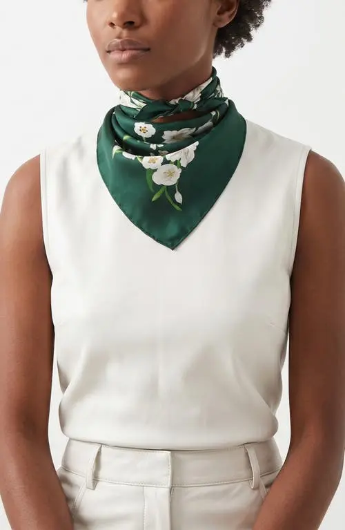 JESSIE ZHAO NEW YORK Lily Garden Double Sided Silk Scarf - Green