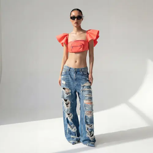 UCHÈ Bumbag Bra Top - Fuchsia Orange