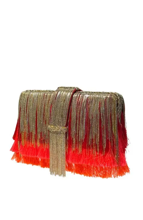 SIMITRI Tassel Ombre Clutch