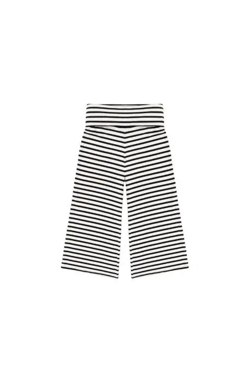 ODDLI Cropped Gaucho - Stripe