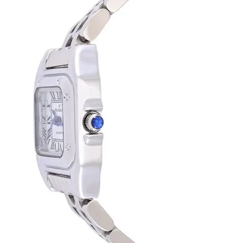 PEUGEOT Square Case Bracelet Watch - Silver