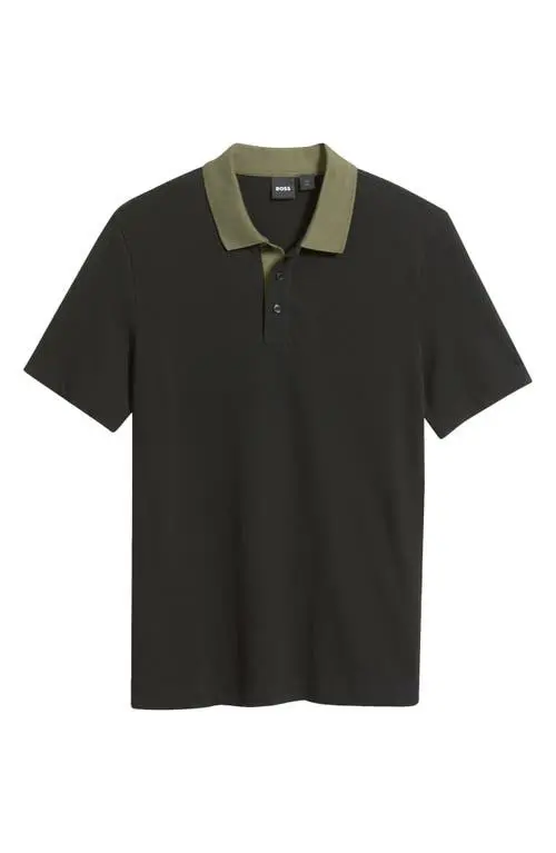 BOSS Parlay Cotton Polo - Black