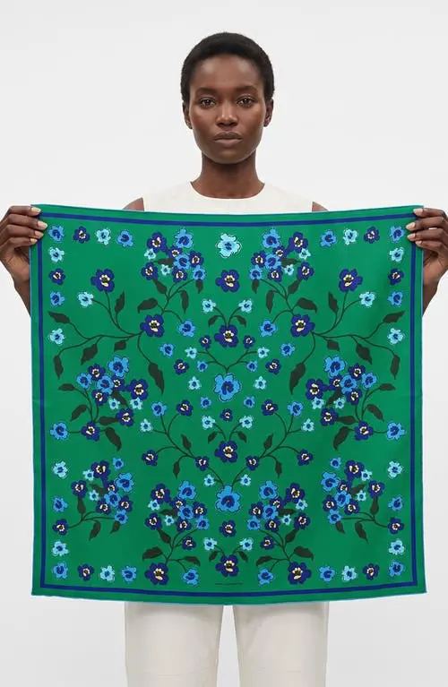 JESSIE ZHAO NEW YORK Emerald Echo Double Sided Silk Scarf
