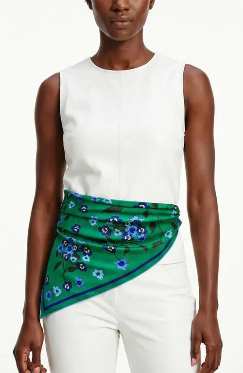 JESSIE ZHAO NEW YORK Emerald Echo Double Sided Silk Scarf