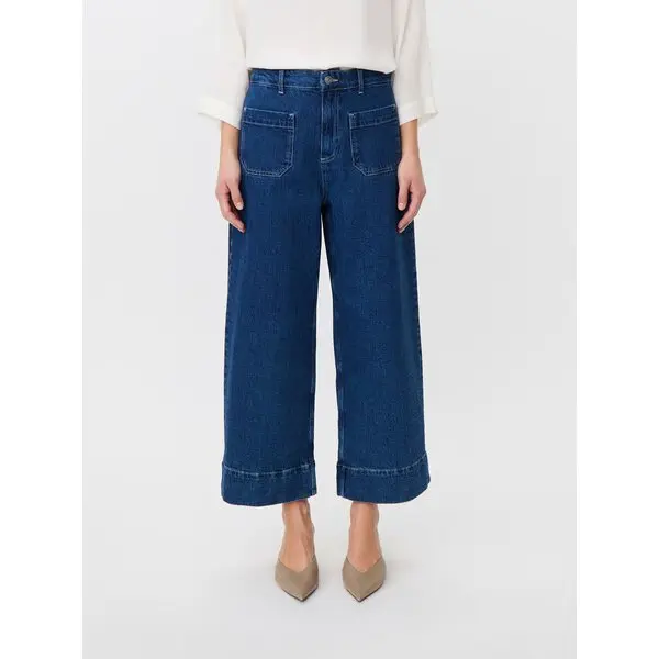 MASAI COPENHAGEN Mid-rise Wide-leg Cropped Jeans