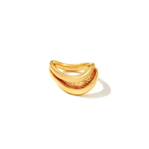 LAMINAR JEWELRY Currents Wave Ring - Gold