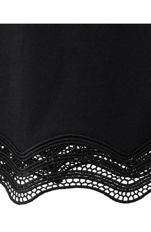 Mango Open Stitch Top - Black
