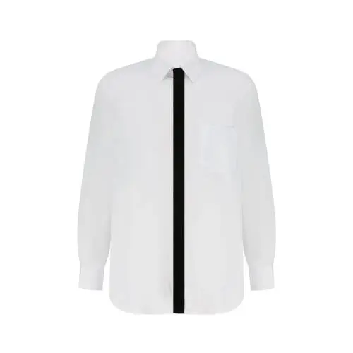 UCHÈ Velvet Patch Long Sleeve Button Up Shirt