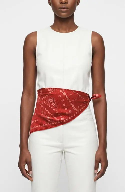 JESSIE ZHAO NEW YORK Scarlet Rhythm Double Sided Silk Scarf - Red