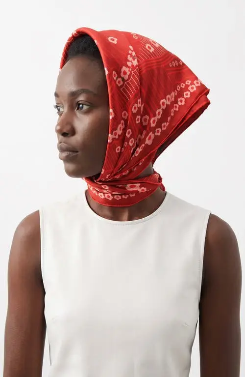 JESSIE ZHAO NEW YORK Scarlet Rhythm Double Sided Silk Scarf - Red