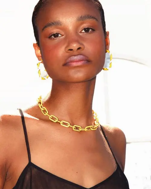EMMA PILLS The Original Enamel Chain Necklace - Butter