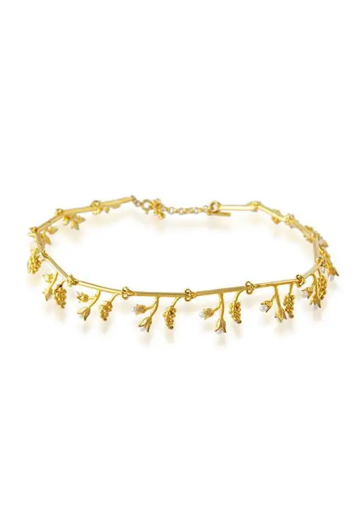 PERACAS Lily Of The Valley Statement Pearl Necklace