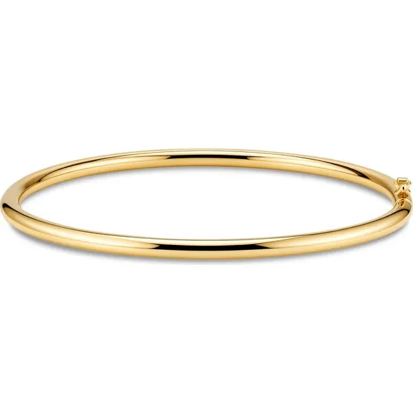 DEVATA 14k 3mm Hinged Bangle Bracelet - Gold