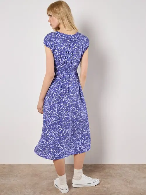 APRICOT Printed Milkmaid Midi Dress