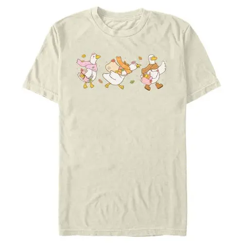 LOST GODS Geese Fall Lineup Short Sleeve Graphic T-shirt - Ivory