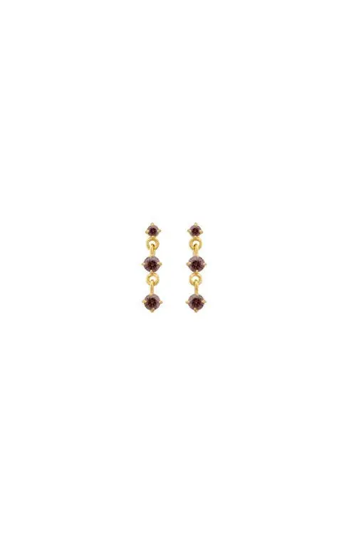 PERACAS Soho Ii Drop Earrings - Mocha