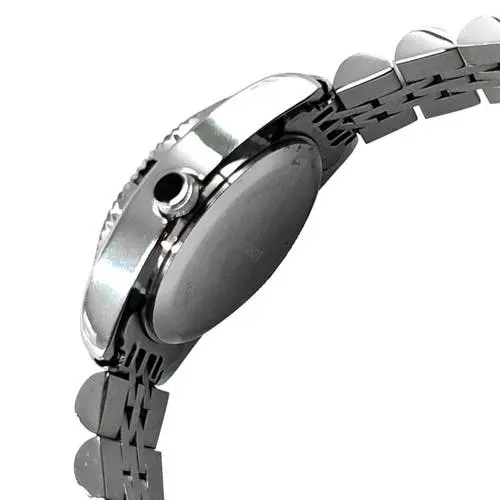 PEUGEOT Fluted Bezel Link Bracelet Watch 25mm - Blush Pink