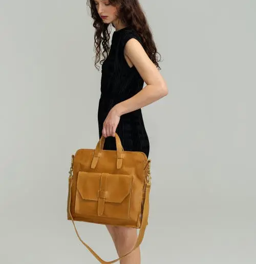 RAVEN + LILY Barton Messenger - Cuoio