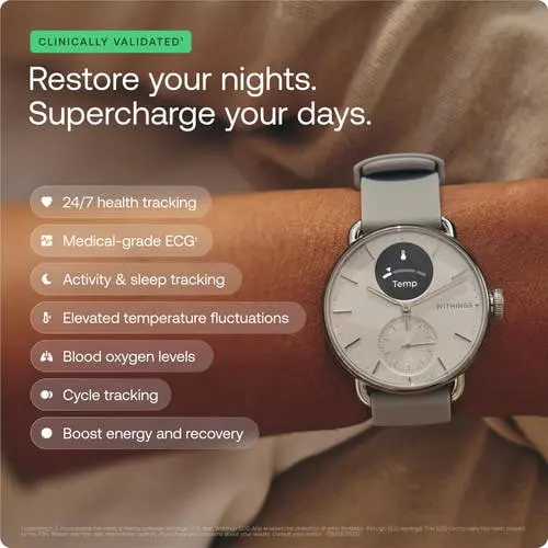 WITHINGS Scanwatch 2 Heart Health Hybrid Smartwatch