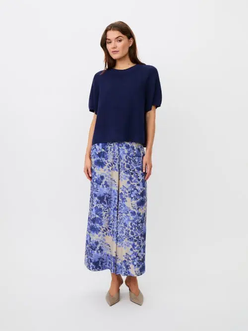 MASAI COPENHAGEN Mafokimia Short Sleeve Knit Blouse - Medieval Blue