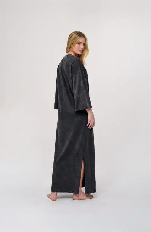 BY TESS Kat Maxi Dress With Side Slits - Distressed Gray