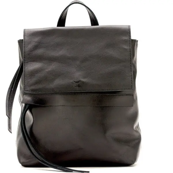 RAVEN + LILY Zilker Leather Backpack - Black