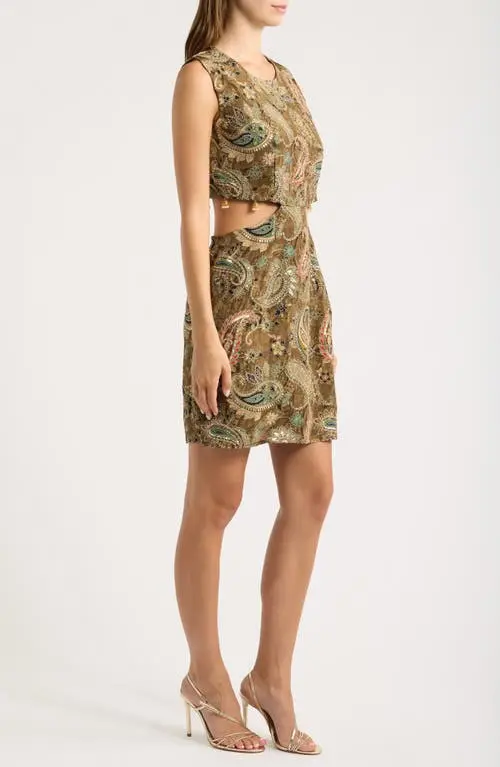 HOLICHIC Roma Paisley Sequin Embellished Sheath Dress
