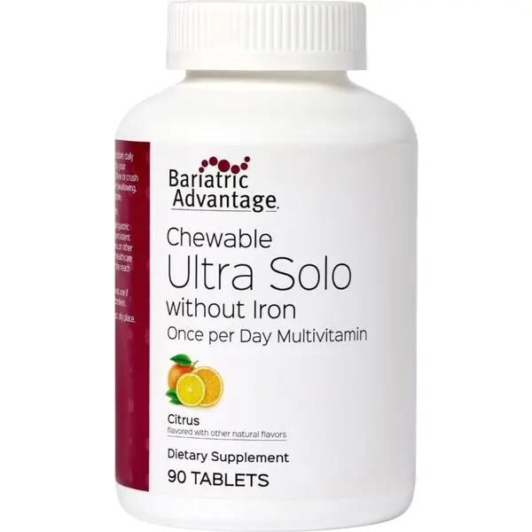 BARIATRIC ADVANTAGE Chewable Ultra Solo Multivitamin Without Iron Citrus 90 Tablets