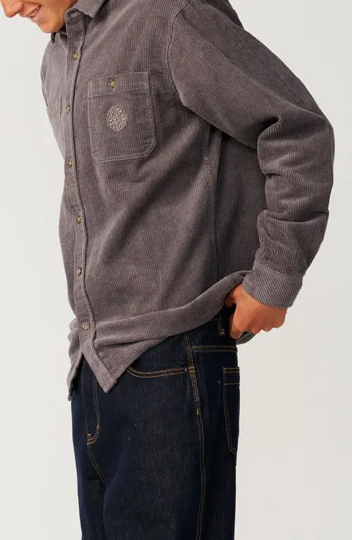 Rip Curl Premium Surf Cotton Corduroy Button-up Overshirt - Deep Mushroom