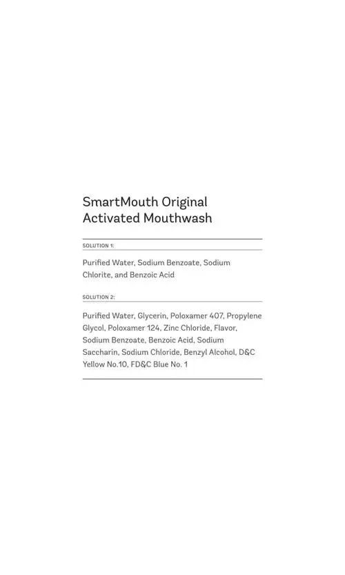 SMARTMOUTH Original Zinc Activated Mouthwash Single Packs 10 Count