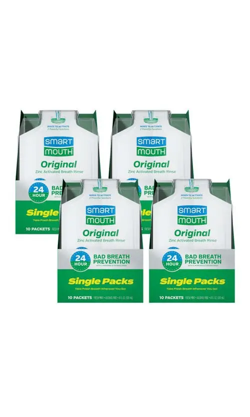 SMARTMOUTH Original Zinc Activated Mouthwash Single Packets 10 Count