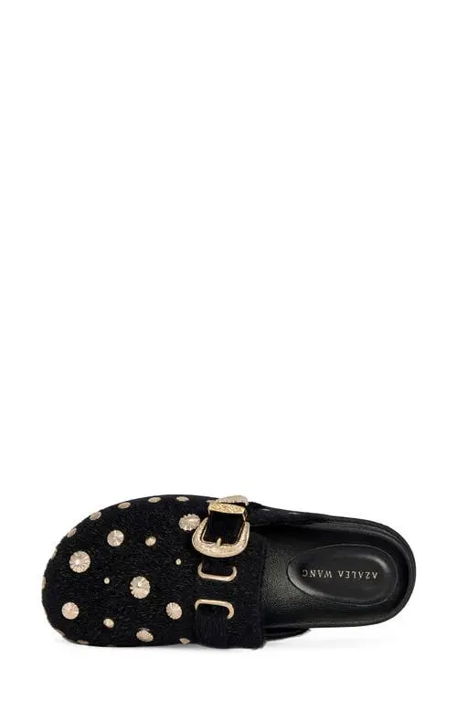 AZALEA WANG Walsh Stud Faux Fur Mule